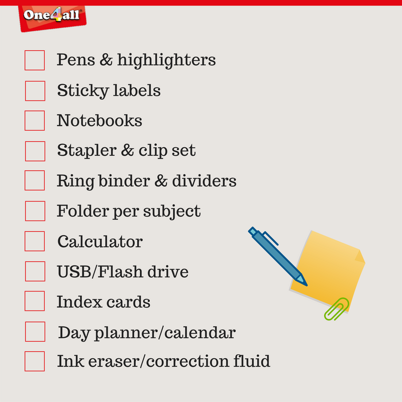 Back to School Essential Stationery List For Students Back to School Essential Stationery List For Students